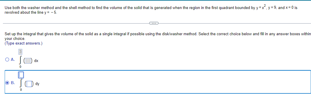 Solved Use both the washer method and the shell method to | Chegg.com