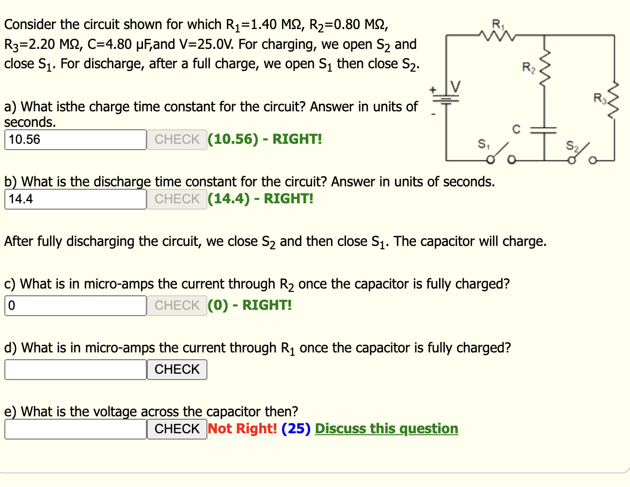 Solved Consider the circuit shown for which | Chegg.com