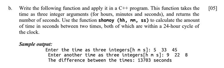 Solved [05] b. Write the following function and apply it in | Chegg.com