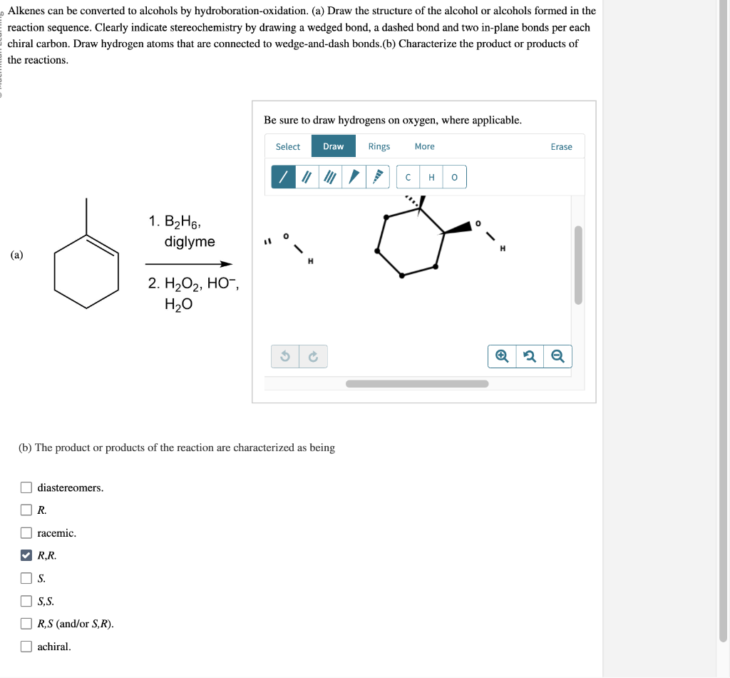 Solved Alkenes can be converted to alcohols by | Chegg.com