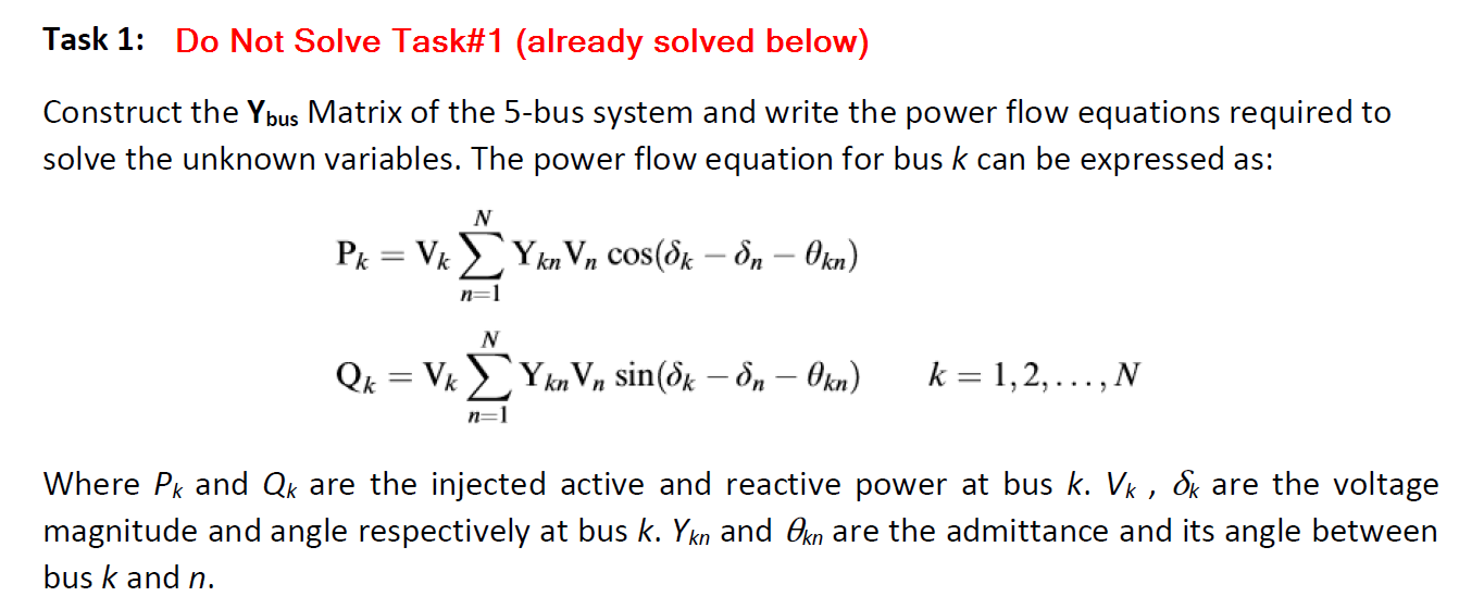 Solved The single-line diagram of a five-bus power system is | Chegg.com