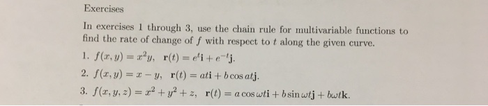 Solved Exercises In exercises 1 through 3, use the chain | Chegg.com