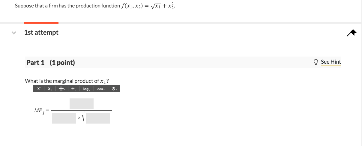 Solved Suppose that a firm has the production function f(x1, | Chegg.com