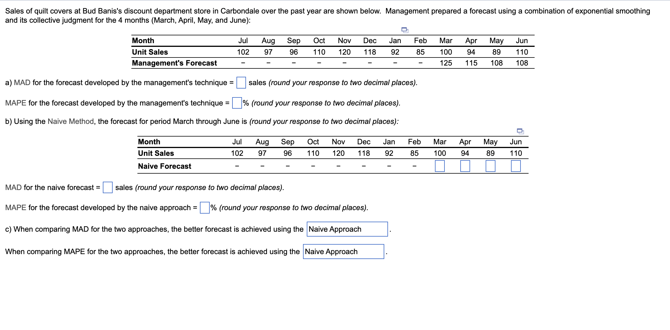 Solved and its collective judgment for the 4 ﻿months (March, | Chegg.com