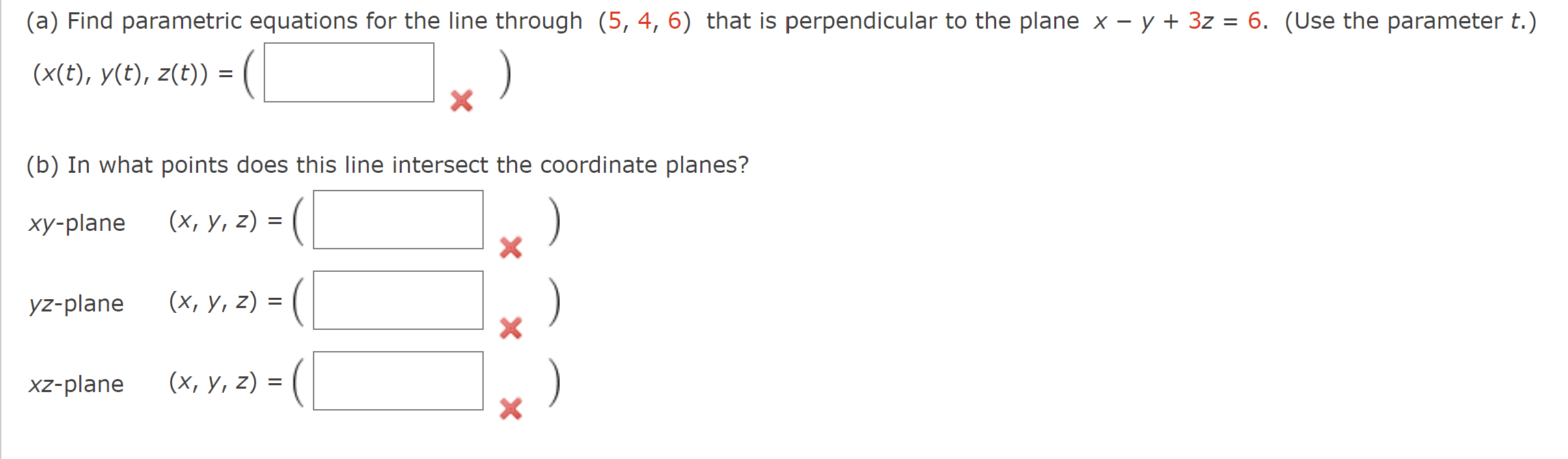Solved (a) Find parametric equations for the line through | Chegg.com