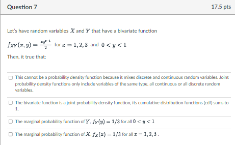 Solved Let's have random variables X and Y that have a | Chegg.com