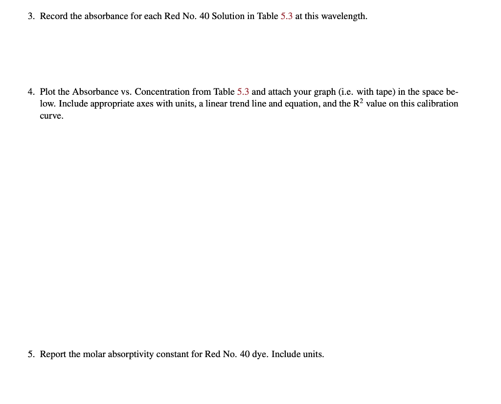 Part A: Making a Calibration Curve for Beer's Law 1. | Chegg.com