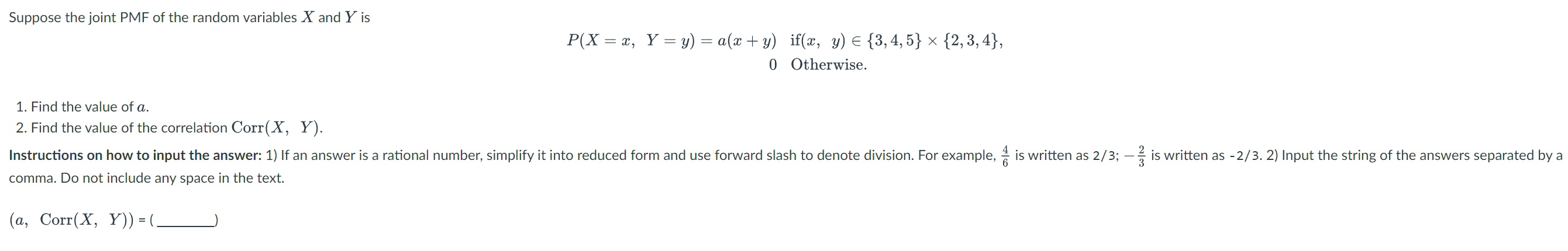 Solved Suppose The Joint Pmf Of The Random Variables X And Y 3529