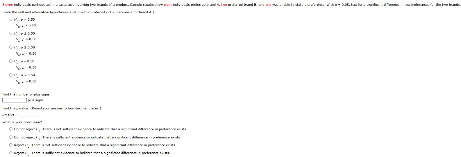 Solved p= ﻿the probability of ﻿a preference for brand | Chegg.com