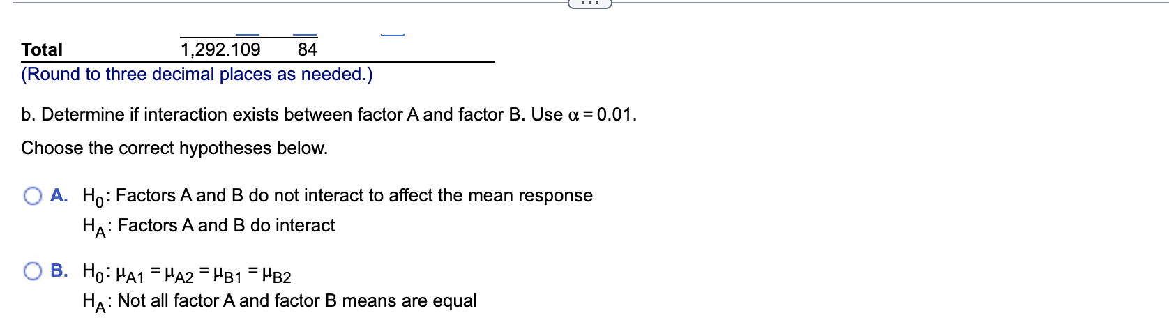 Solved Examine the following two-factor analysis of variance | Chegg.com
