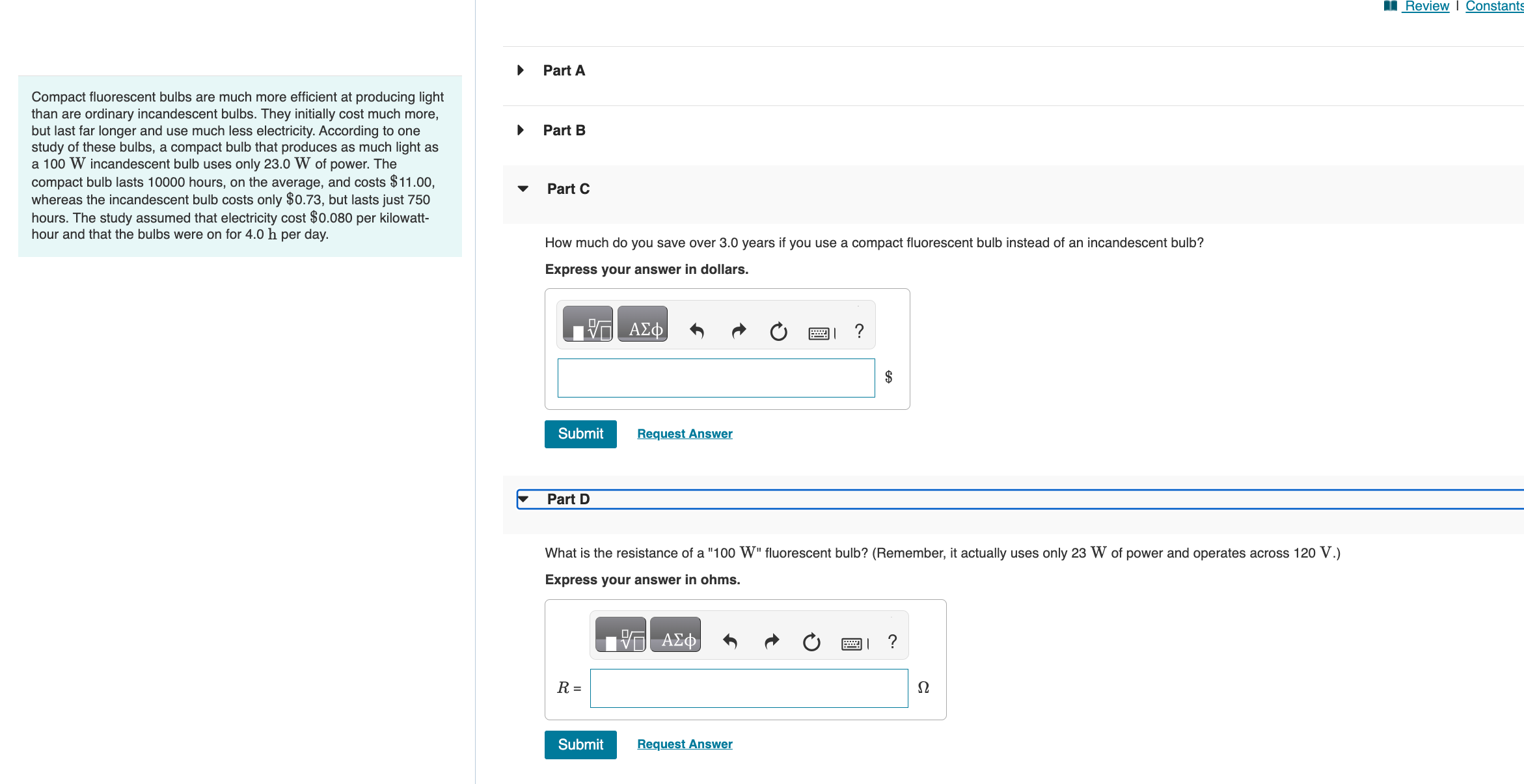 Solved Compact fluorescent bulbs are much more efficient at | Chegg.com