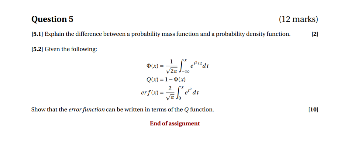 Solved V2 J- Question 5 (12 marks) [5.1] Explain the | Chegg.com