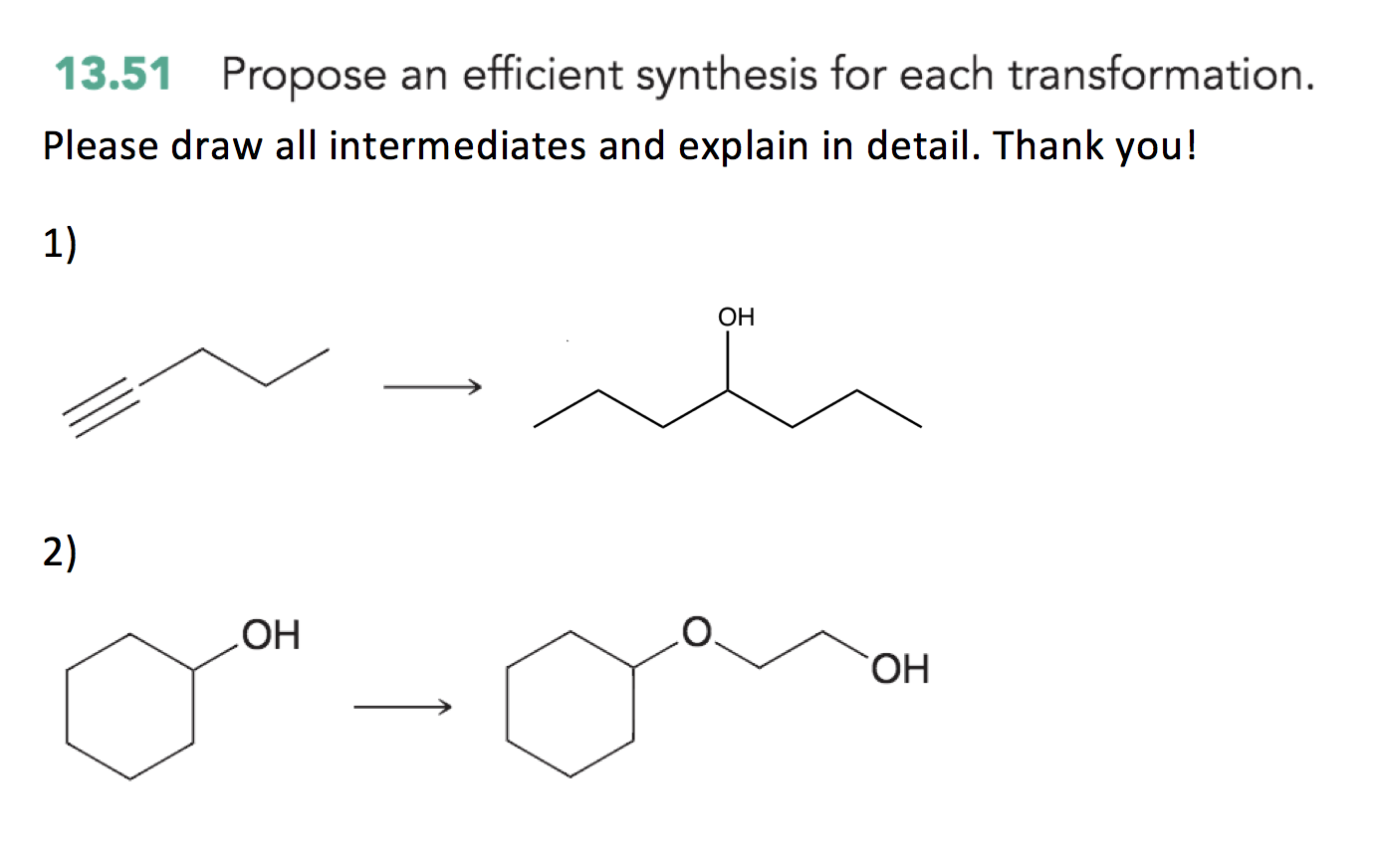 Solved 13.51 Propose an efficient synthesis for each | Chegg.com