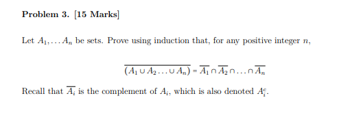 Solved Let 𝐴1, . . . 𝐴𝑛 be sets. Prove using induction | Chegg.com