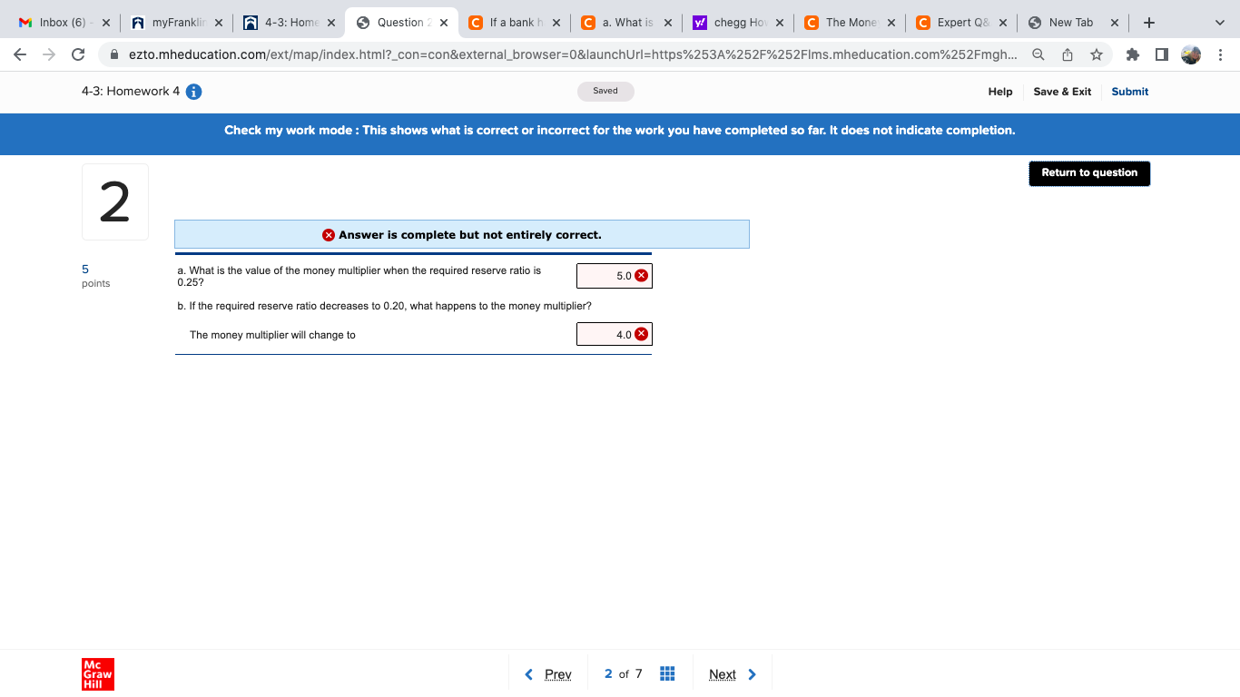 Solved × Answer is complete but not entirely correct. a. | Chegg.com