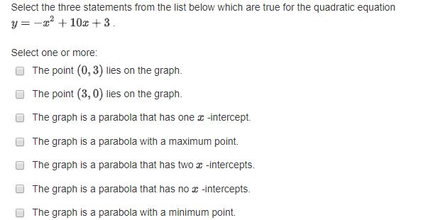 Solved Select the three statements from the list below which | Chegg.com
