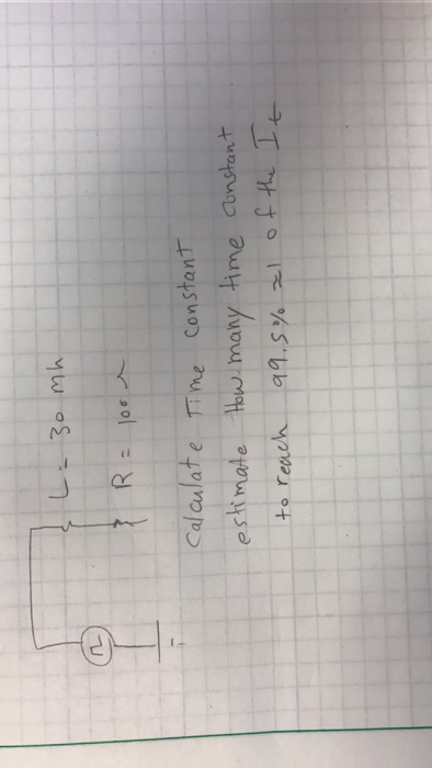 Solved Calculate time constant estimate how many time | Chegg.com