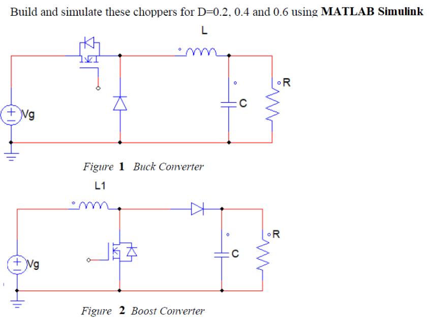 Solved Build and simulate these choppers for D=0.2, 0.4 and | Chegg.com