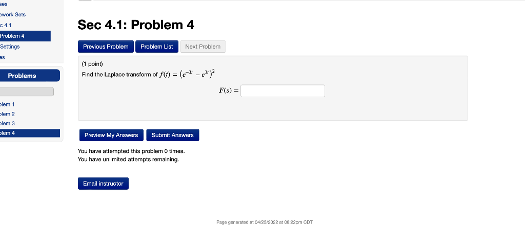 Solved Ses ework Sets C 4.1 Sec 4.1: Problem 4 Problem 4 | Chegg.com