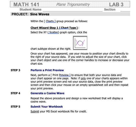 Solved PROJECT DESCRIPTION Use MS Excel to graph various | Chegg.com