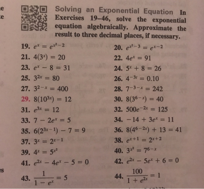 Solved 回冠回Solving an Exponential Equation In Exercises | Chegg.com