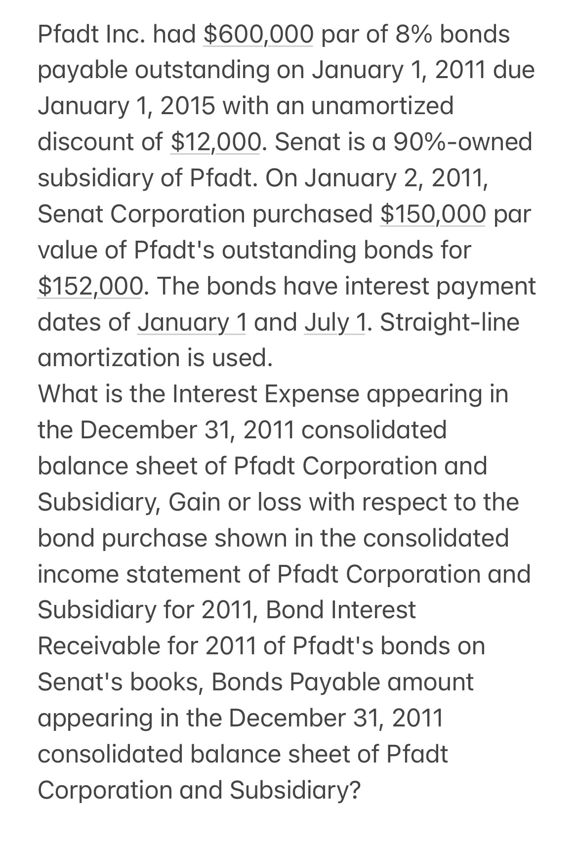 Solved Pfadt Inc. had $600,000 par of 8% bonds payable | Chegg.com