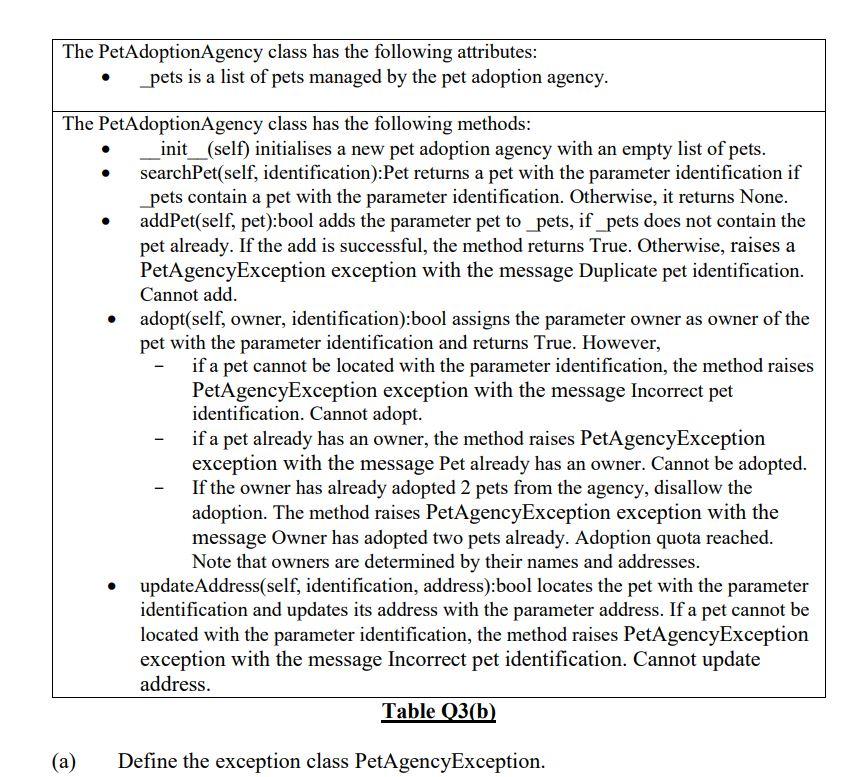Solved Python. Apply the principles of object-oriented | Chegg.com