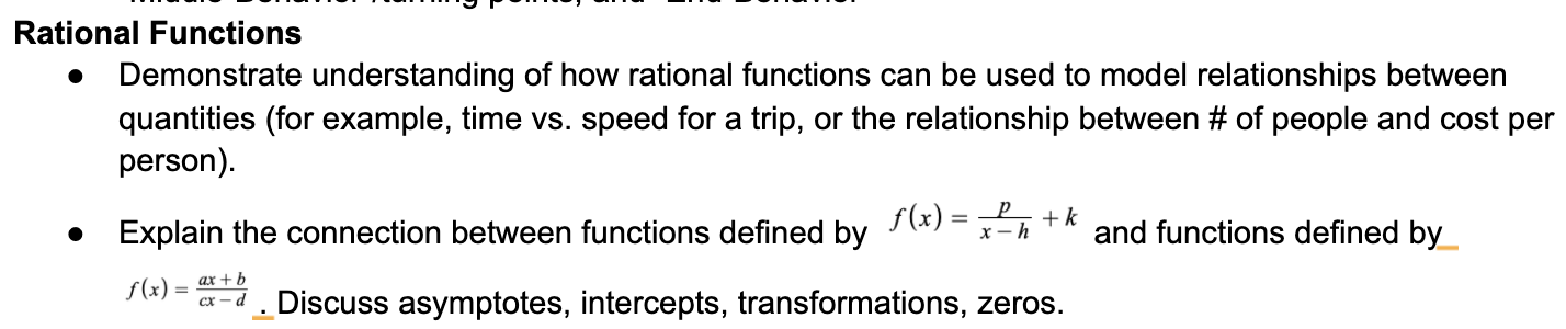 Solved Rational Functions . Demonstrate understanding of how | Chegg.com