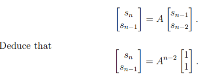 Solved s1 = 1, s2 = 1, and for n ≥ 3, sn = 2sn−1 − | Chegg.com
