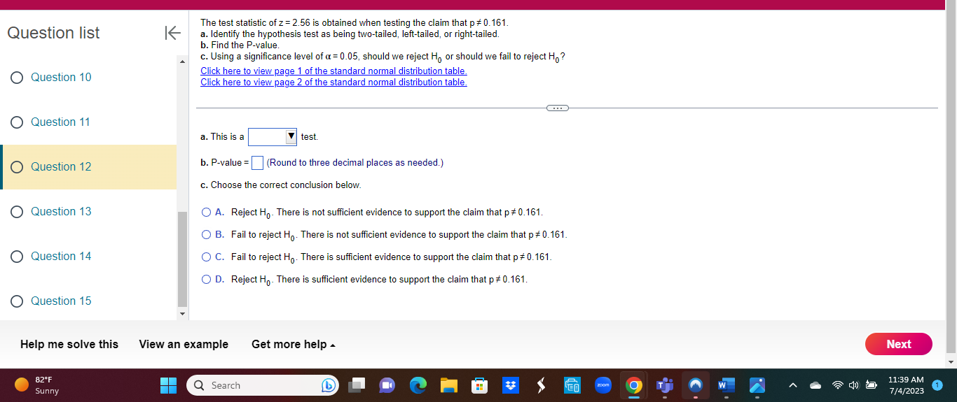 Question list Question 10 Question 11 Question 12 | Chegg.com