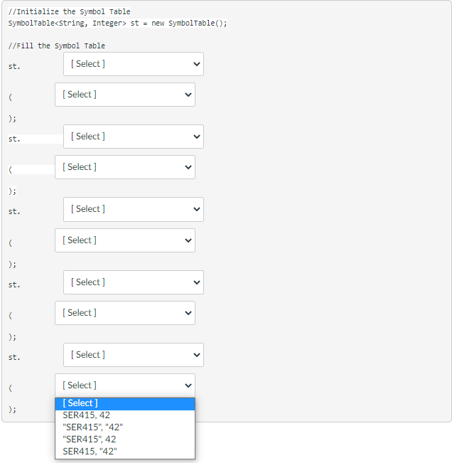 Solved: Dunning] Populate A Symbol Table Using The Textboo... | Chegg.com