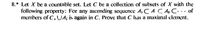 Solved 8.* Let X be a countable set. Let C be a collection | Chegg.com