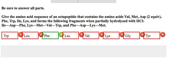 Solved Be sure to answer all parts. Give the amino acid | Chegg.com