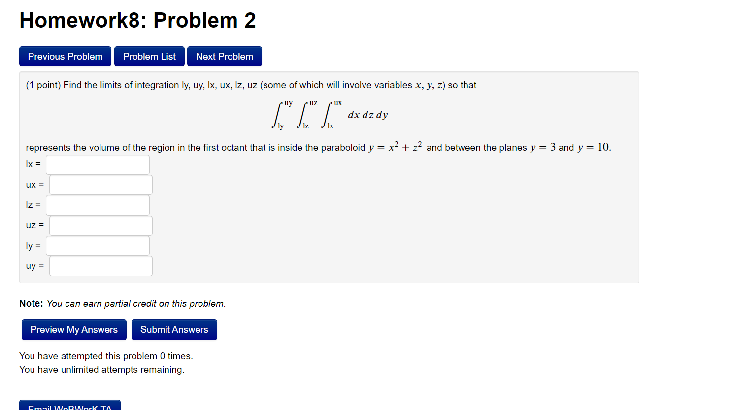 Solved Homework8: Problem 2 Previous Problem Problem List | Chegg.com
