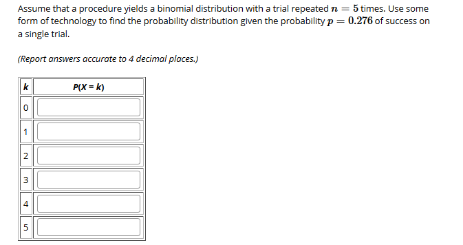 Solved Assume that a procedure yields a binomial | Chegg.com