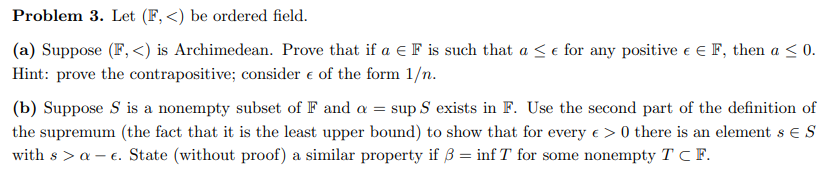 Solved Problem 3. Let (F,