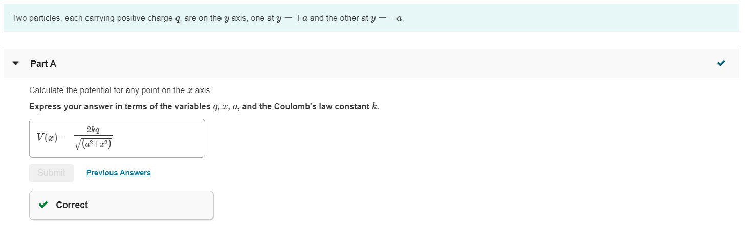 Solved Two particles, each carrying positive charge q, are | Chegg.com