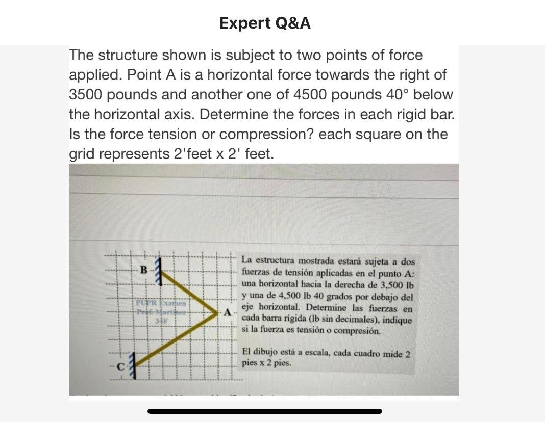 Solved Expert Q&A The structure shown is subject to two | Chegg.com