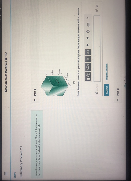 Solved Preliminary Problem 7.1 Part A In each case, | Chegg.com