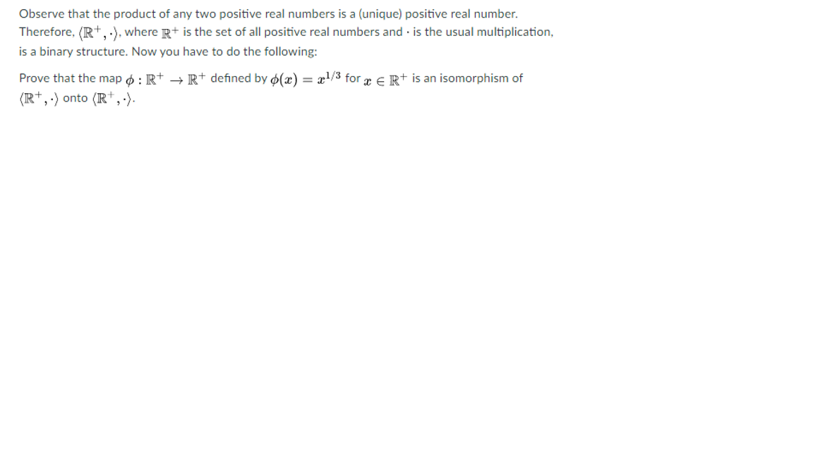 Solved Observe that the product of any two positive real | Chegg.com