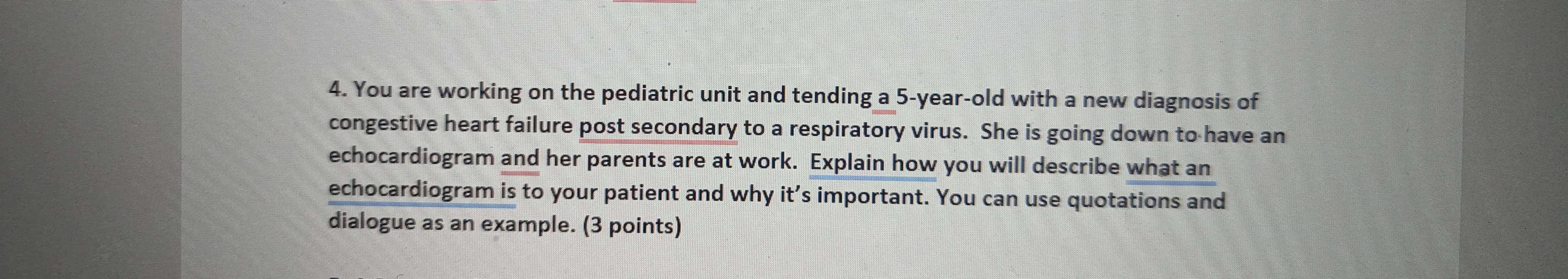 4. ﻿You are working on the pediatric unit and tending | Chegg.com