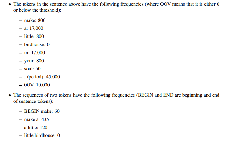 Questions 4. Use a statistical language model to | Chegg.com