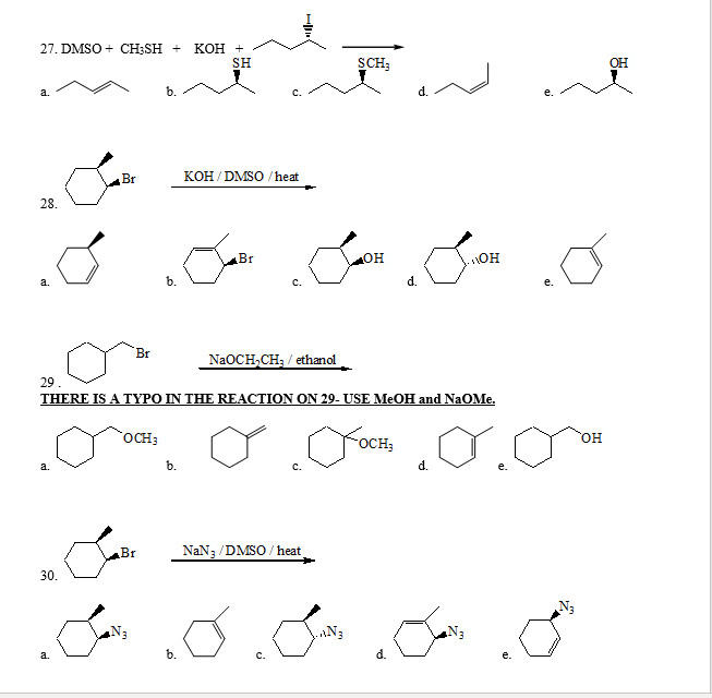 Solved .27 DMISO + CH : SH - KOH معه + . . SH . . Br | Chegg.com