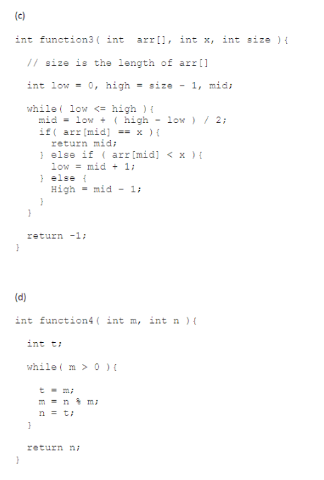 Solved How much time does the following algorithms require | Chegg.com