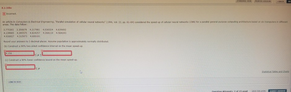 Solved STANDARD VIEW PRINTER VERSION 8.2.10bc x Incorrect. | Chegg.com