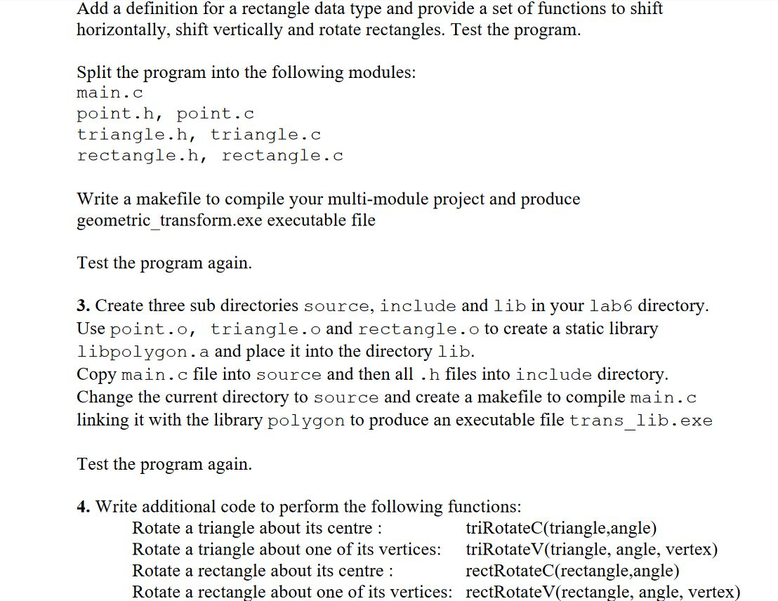 Solved #include #include typedef struct { float x; float | Chegg.com