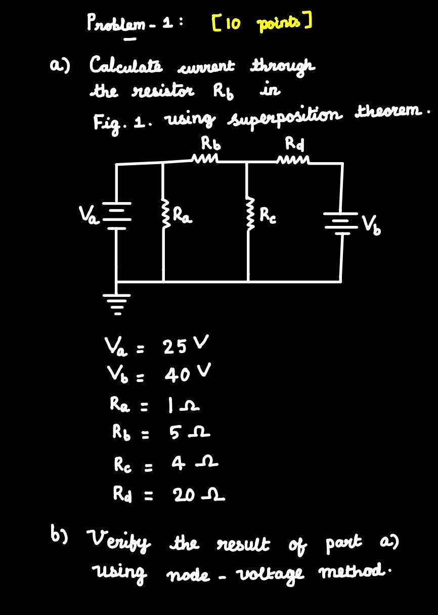 Solved Problem 1 [ 10 Points ] A Calculate Current Through