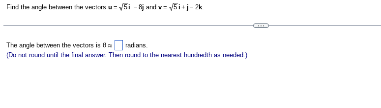 Solved Find the angle between the vectors u=5i−8j and | Chegg.com