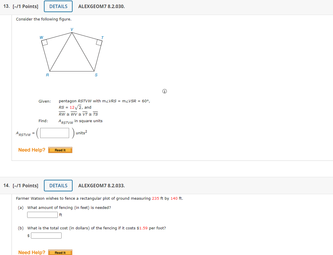Solved 11. [-/1 Points) DETAILS ALEXGEOM7 8.2.026. MY NOTES | Chegg.com