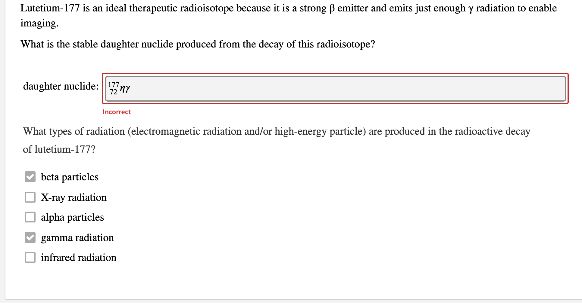 Solved Iridium-192 undergoes ß decay and then emits y | Chegg.com